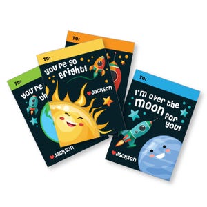 Outer Space Valentine's Day Cards, Printable DIY Classroom Cards ...