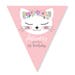 Kitten Birthday Bunting, Pink Floral Cat Banner (digital Files) - Etsy