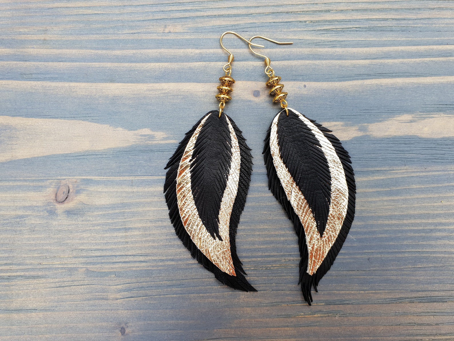 Gold Feather Earrings. Statement Earrings. Boho Earrings. - Etsy Singapore
