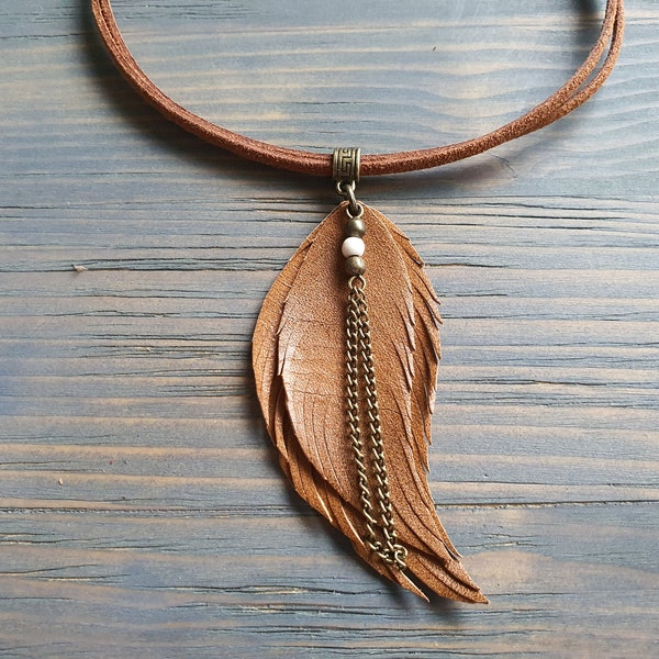 Leather Necklace - Etsy UK