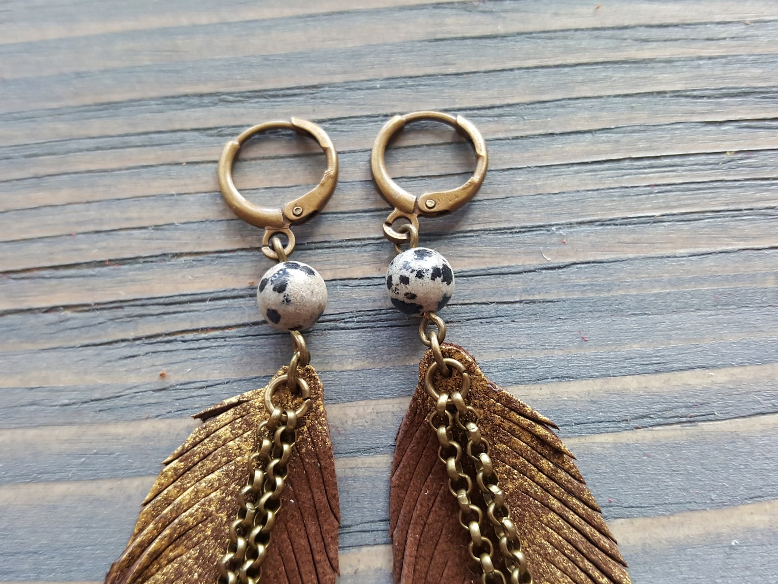 Leather Boho Earrings Bohemian Earrings Leather Earrings | Etsy