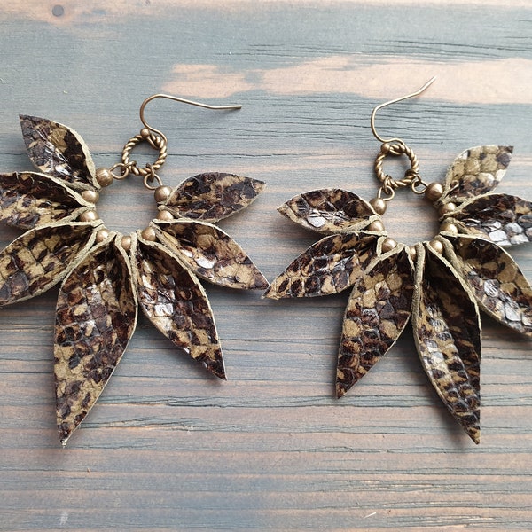 Snakeskin Earrings - Etsy