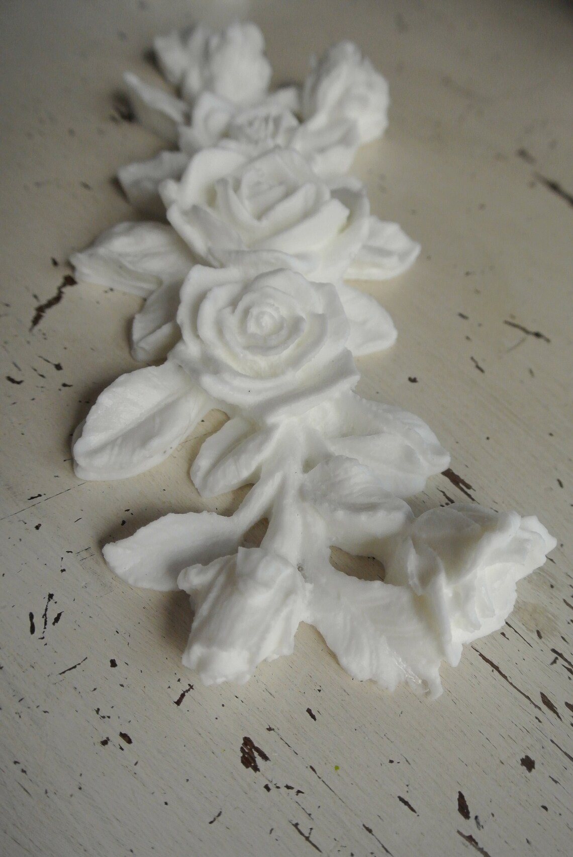 Shabby Chic Resin Furniture Applique! Large Rose! - Etsy