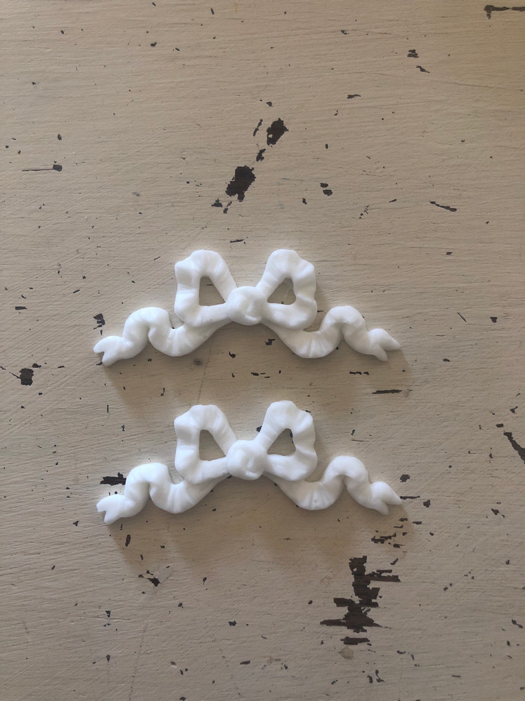 Shabby Chic Resin Furniture Applique! Tiny Bow Set of 2! - Etsy