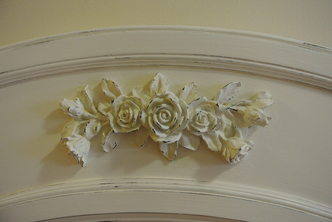 Shabby Chic Resin Furniture Applique! Large Rose! - Etsy