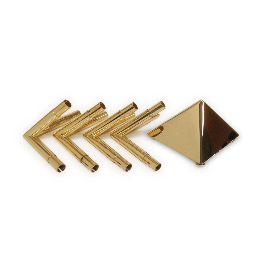 24k Gold Plated Copper Meditation Pyramid Connectors Create Your Own 51 ...