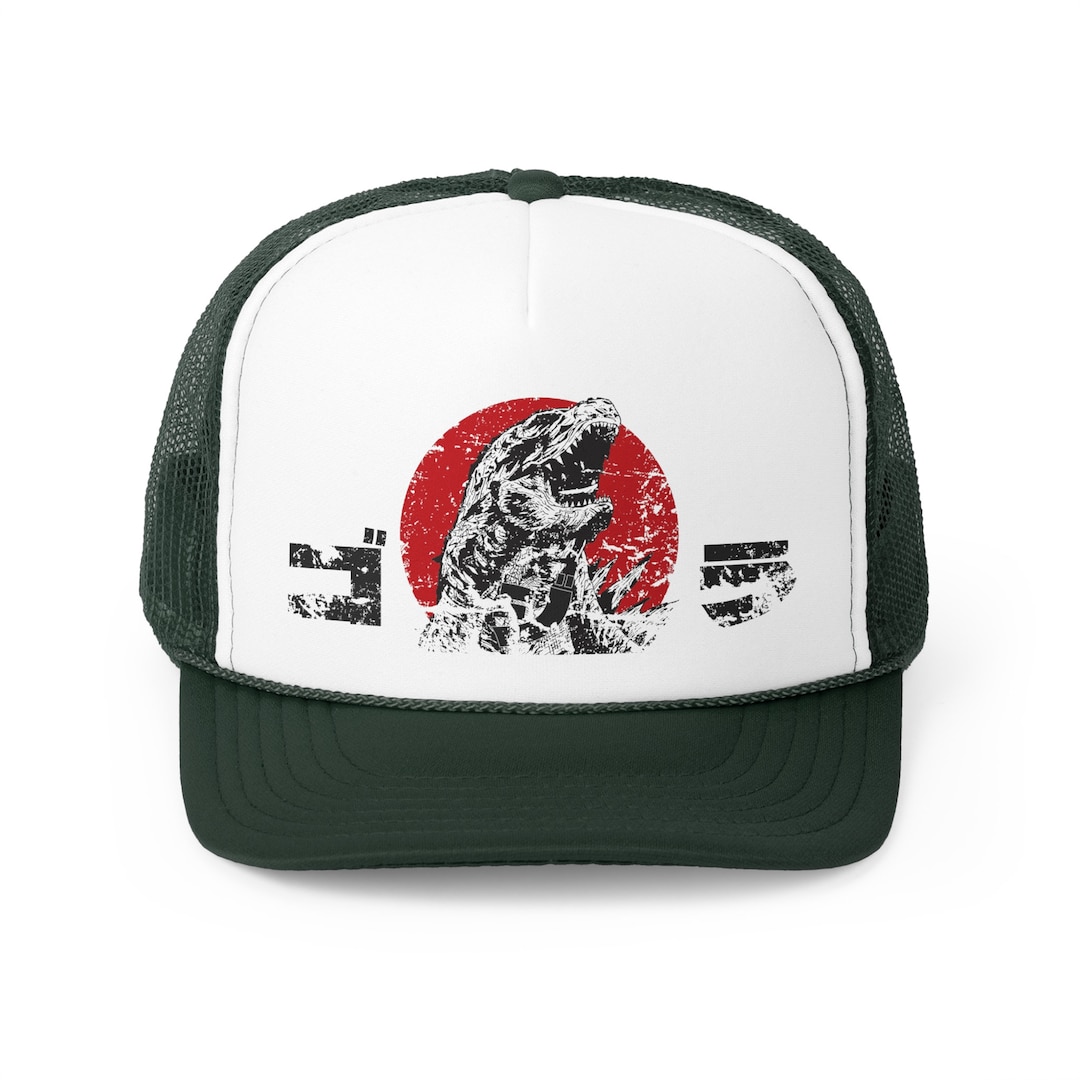 Retro Style Vintage Kaiju Godzilla Trucker Caps Unisex Headwear Gift ...