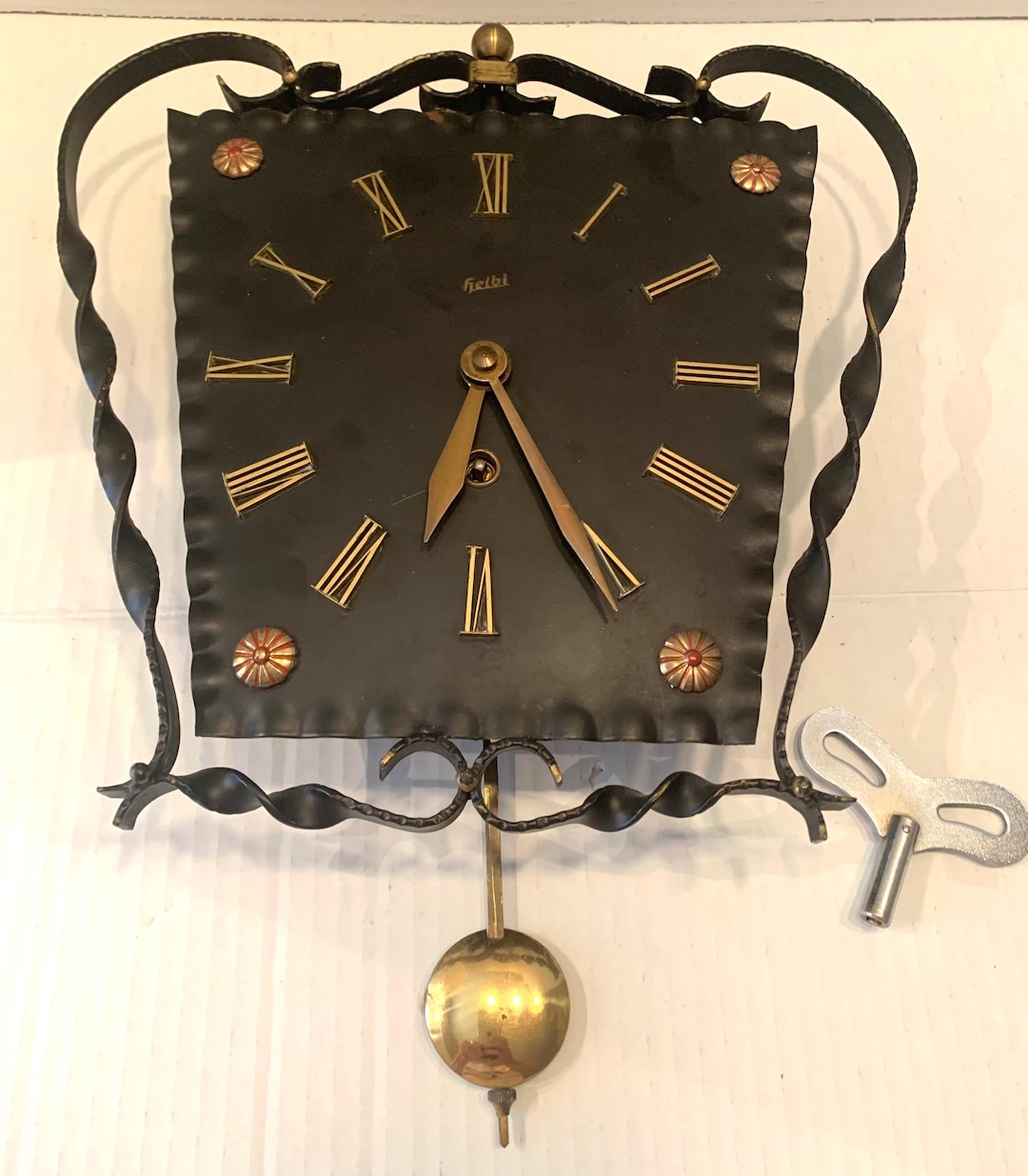 Schatz Helbi/heibi Wrought-iron Pendulum Wall Clock, 8-day, Vintage ...