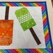 Quilted Pop Sickle Table Runner, Birthday Party Table Decor, Spring ...