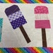 Quilted Pop Sickle Table Runner, Birthday Party Table Decor, Spring ...