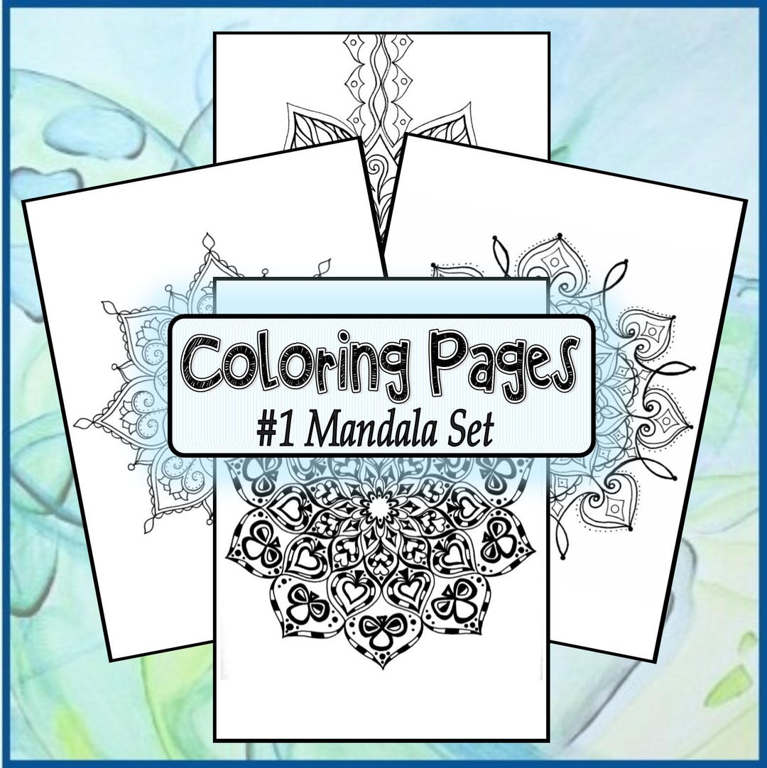 DIGITAL DOWNLOAD** Coloring Pages #1 Mandala Set ** - Etsy