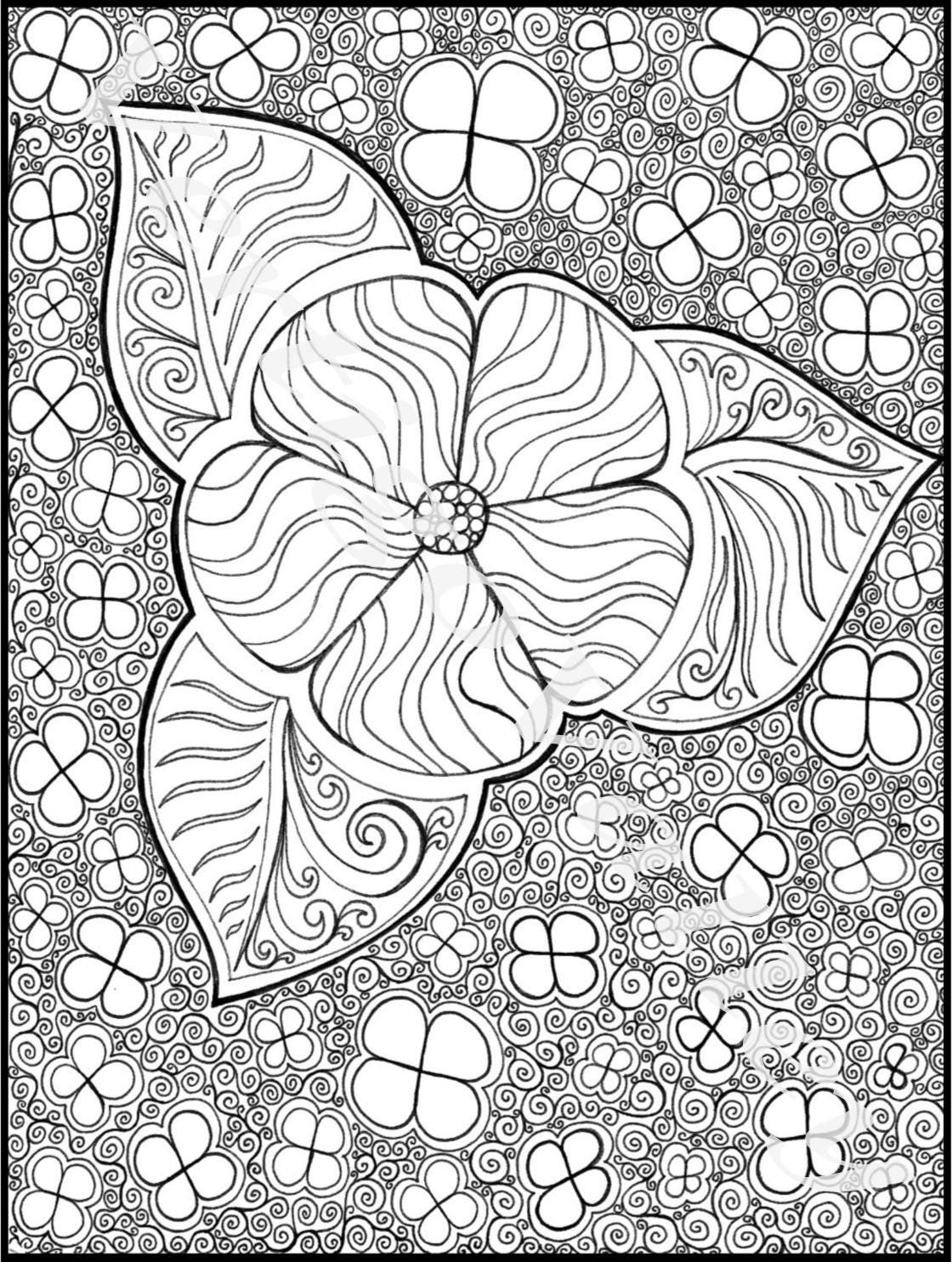 DIGITAL DOWNLOAD** Coloring Pages #7 Flower Set ** - Etsy
