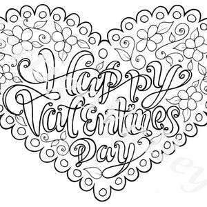 DIGITAL DOWNLOAD** Valentines Day Coloring Pages #1 Gifts Set ** - Etsy