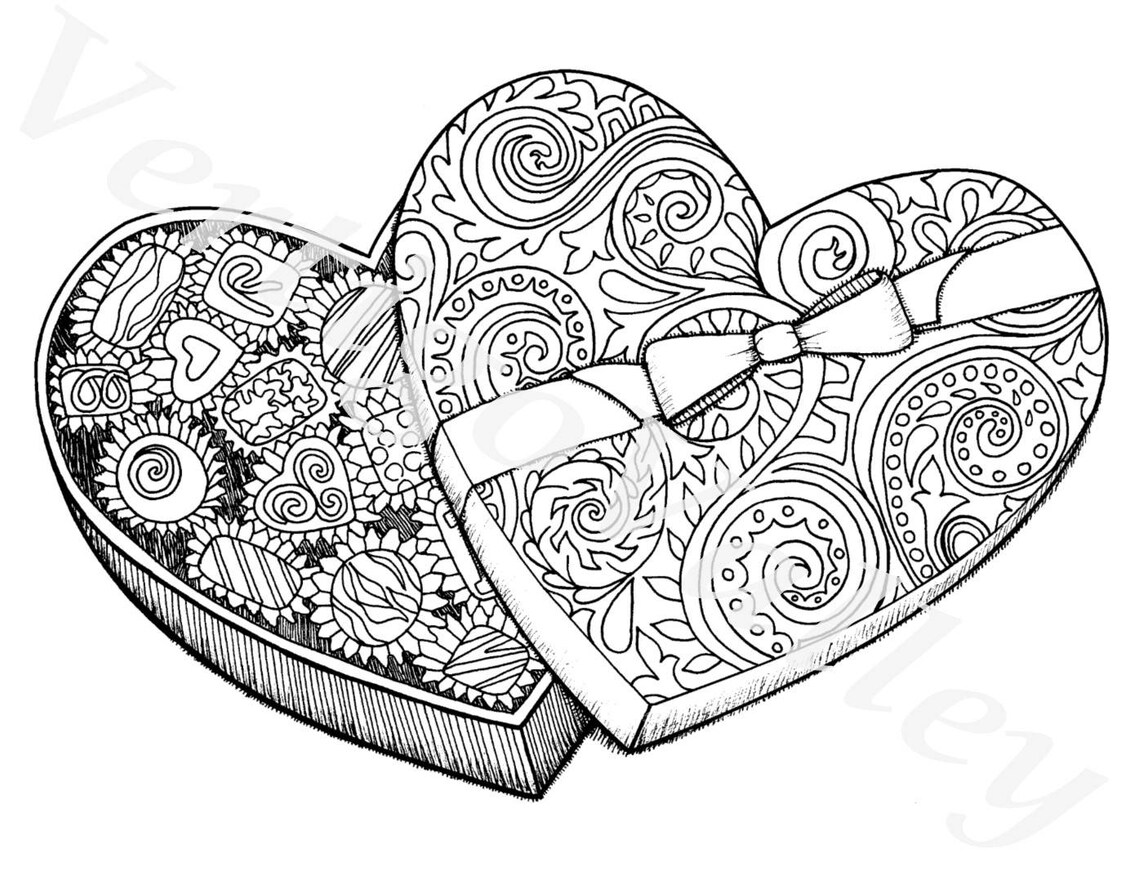 DIGITAL DOWNLOAD** Valentines Day Coloring Pages #1 Gifts Set ** - Etsy