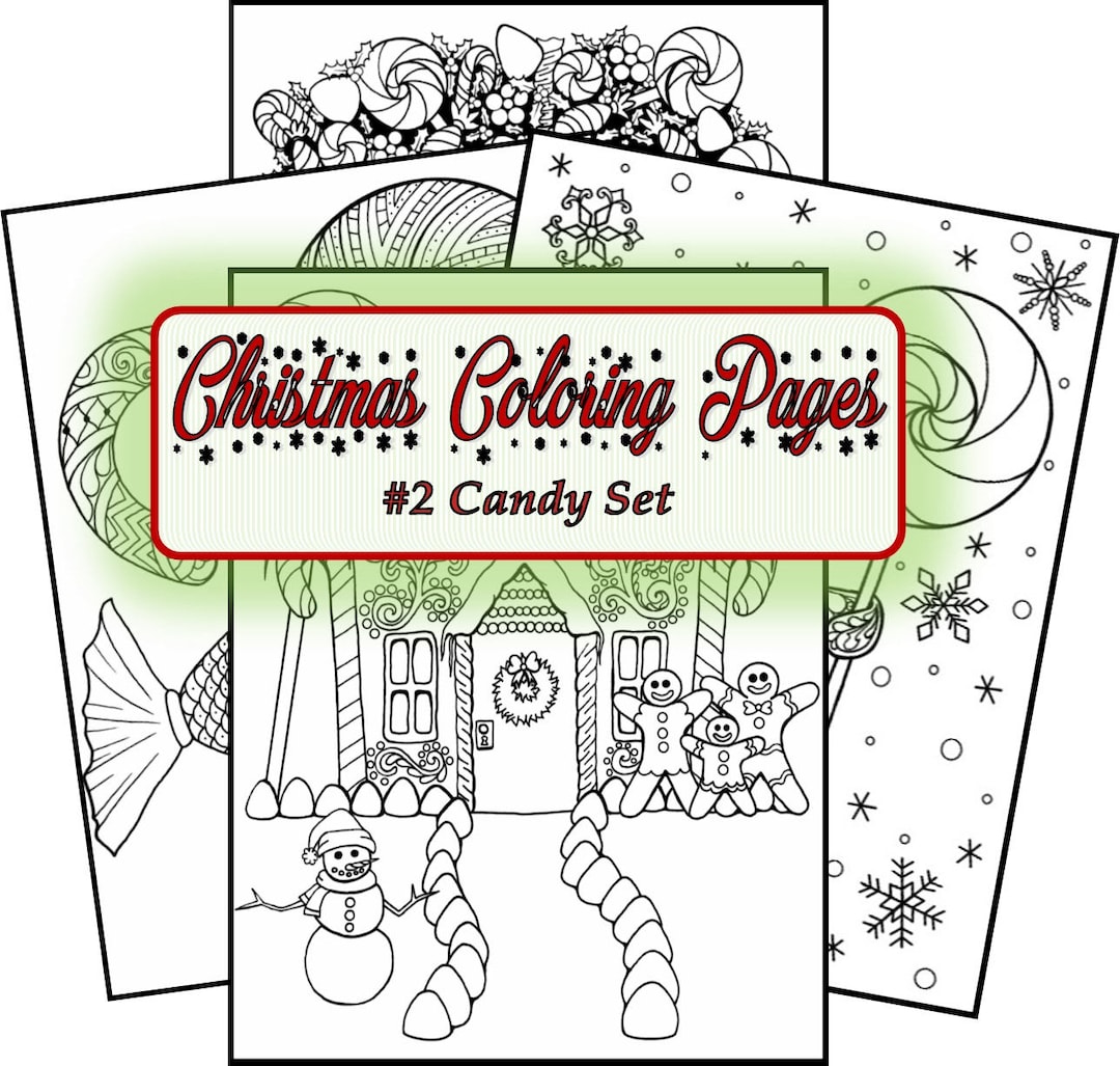 DIGITAL DOWNLOAD** Christmas Coloring Pages #2 Candy Set ** - Etsy