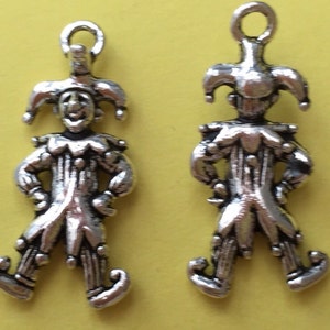 4 Clown Charms Antique Silver Tone SC1312 - Etsy UK