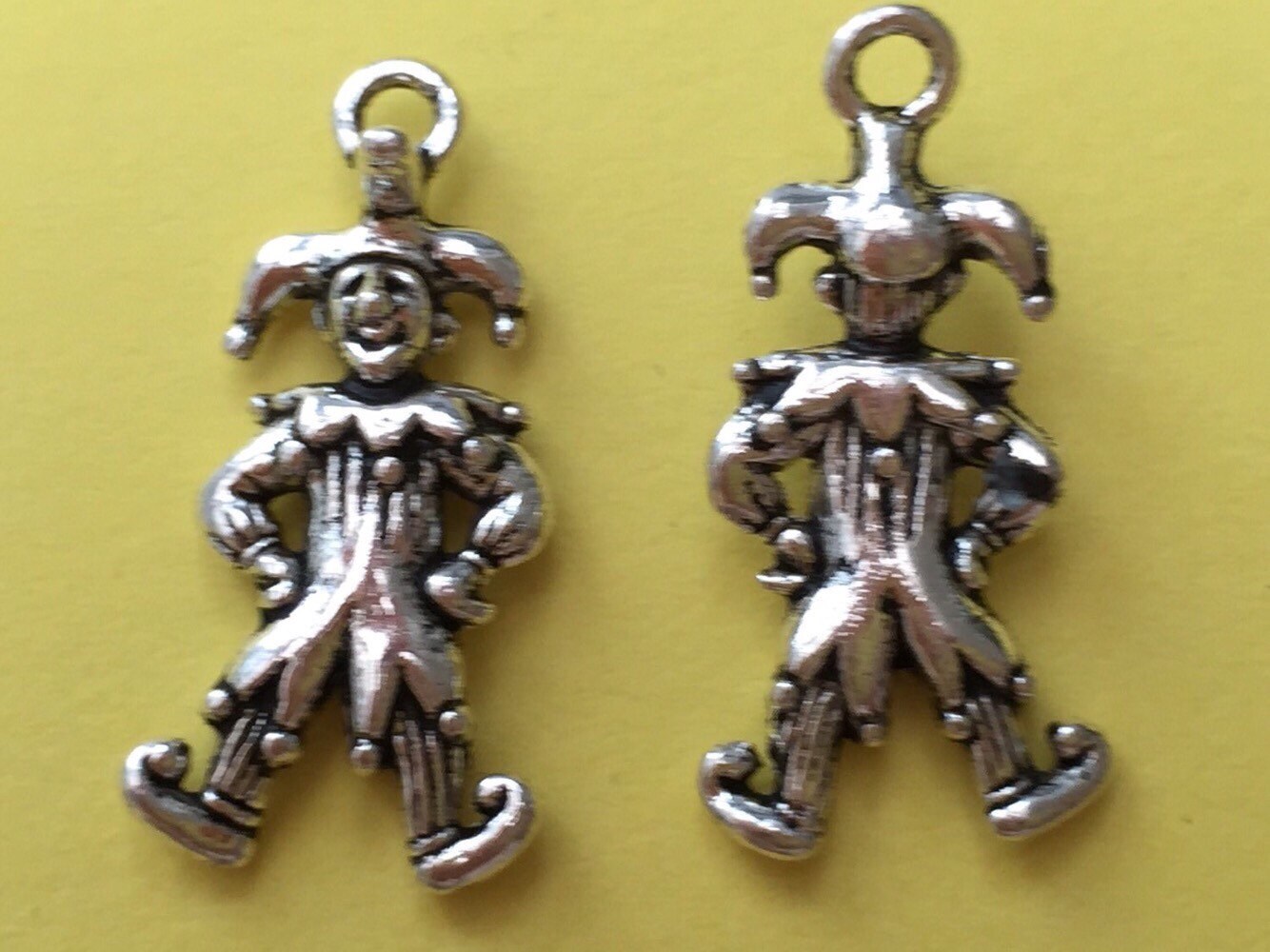 4 Clown Charms Antique Silver Tone SC1312 | Etsy