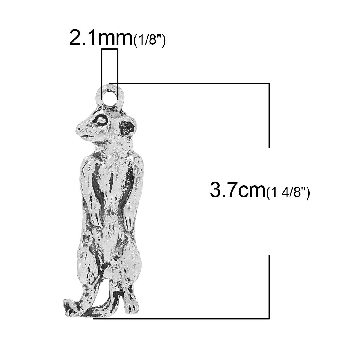 4 Meerkat Charm Antique Silver Tone ANIMAL12 - Etsy UK