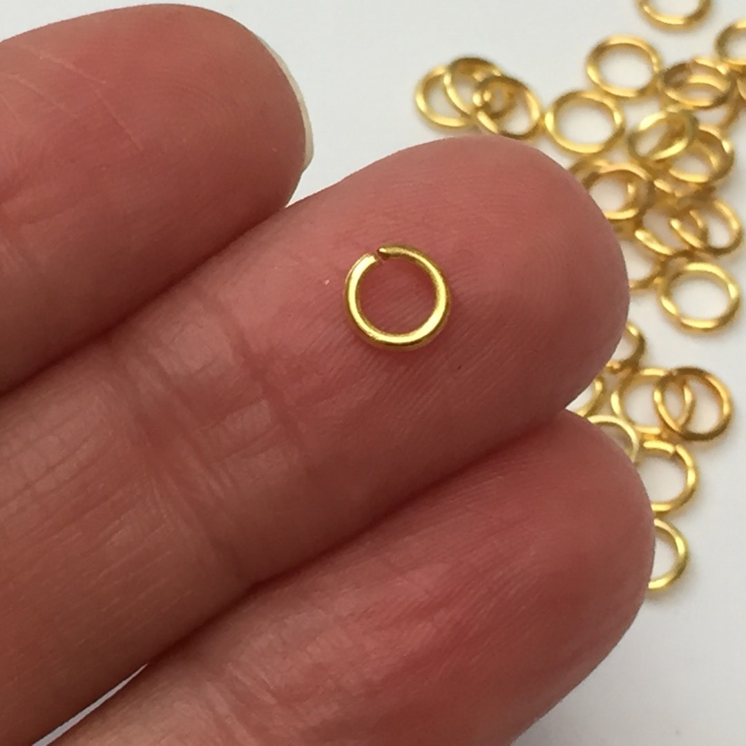200 Open Jump Rings 5mm X 1mm Gold Plated FD258 - Etsy UK