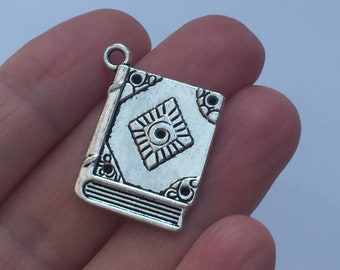 50pcs ABC Book Charm Reading Charm Open Book Mini Book Charms