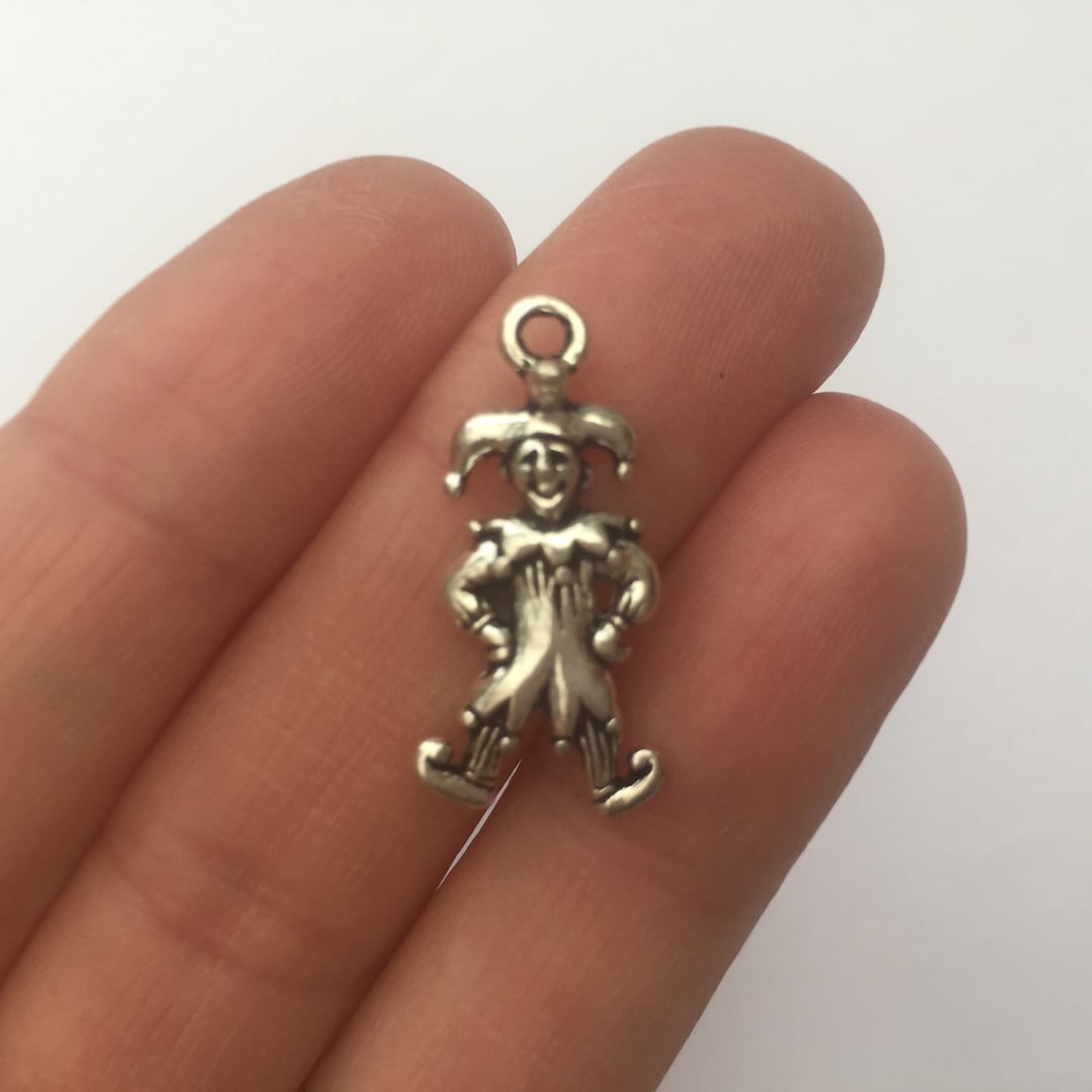 4 Clown Charms Antique Silver Tone SC1312 - Etsy UK