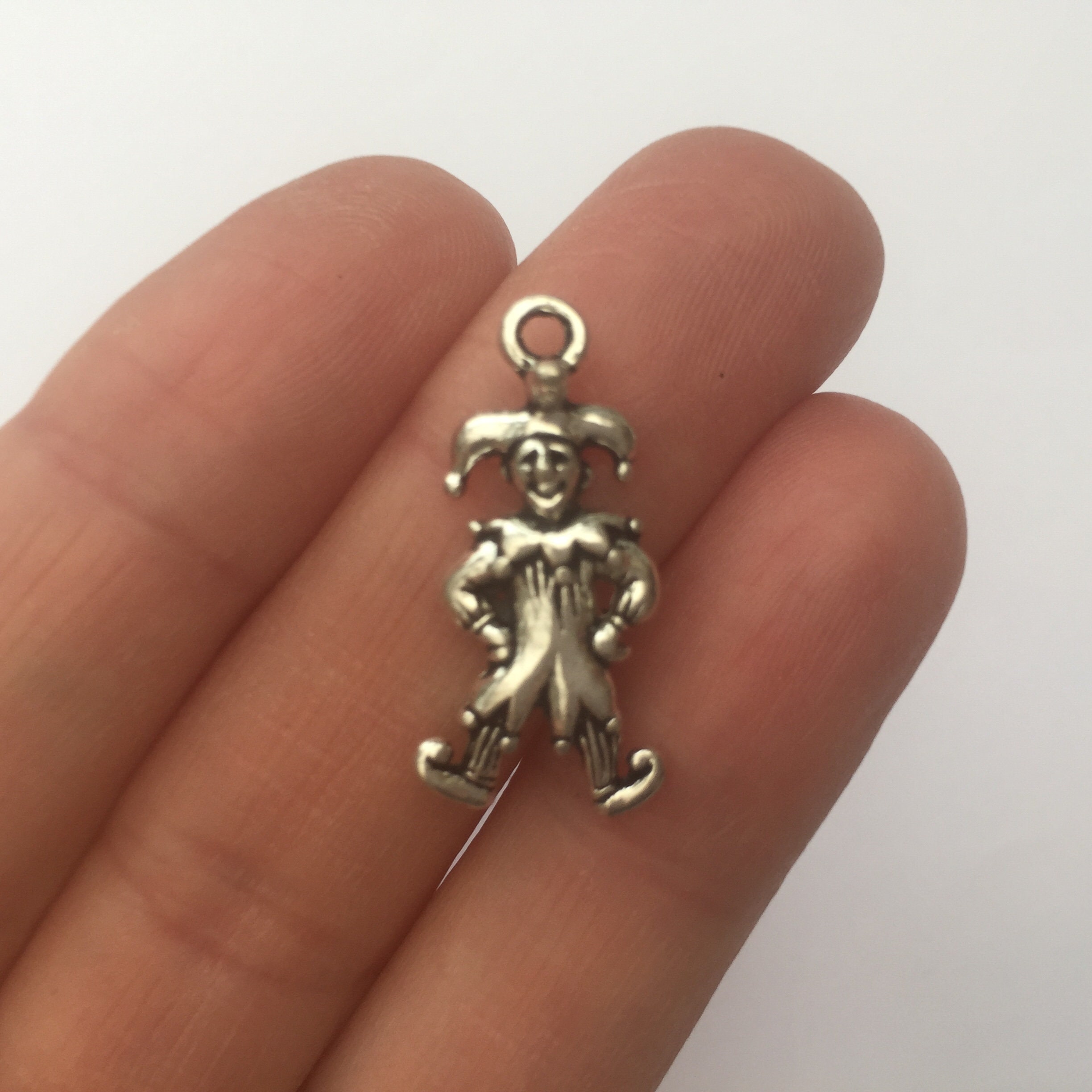 4 Clown Charms Antique Silver Tone SC1312 | Etsy