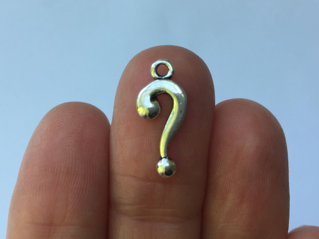 12 Question Mark Charms Antique Silver Tone SC7060 - Etsy