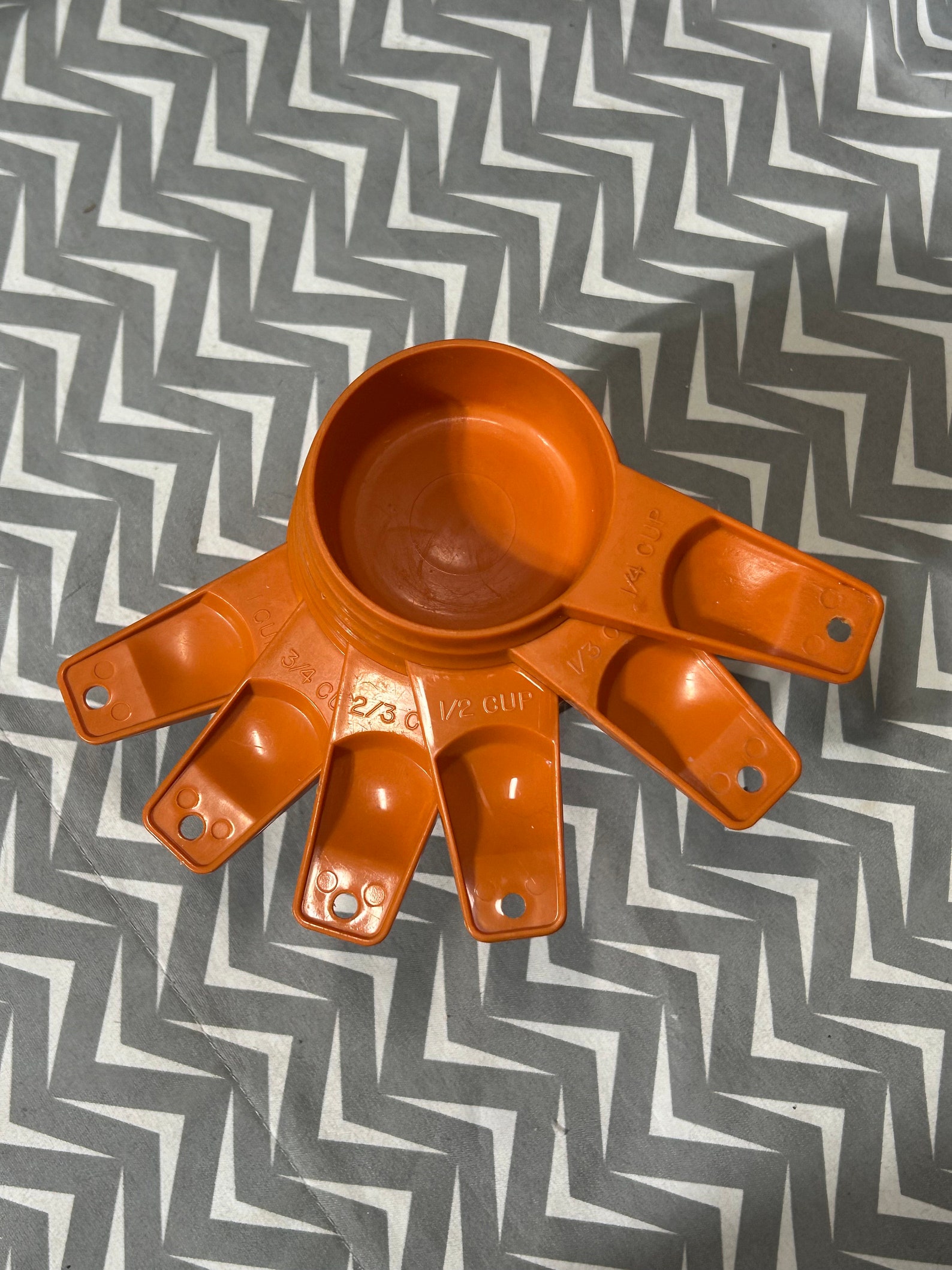 Vintage Tupperware Orange Measuring Cups - Etsy