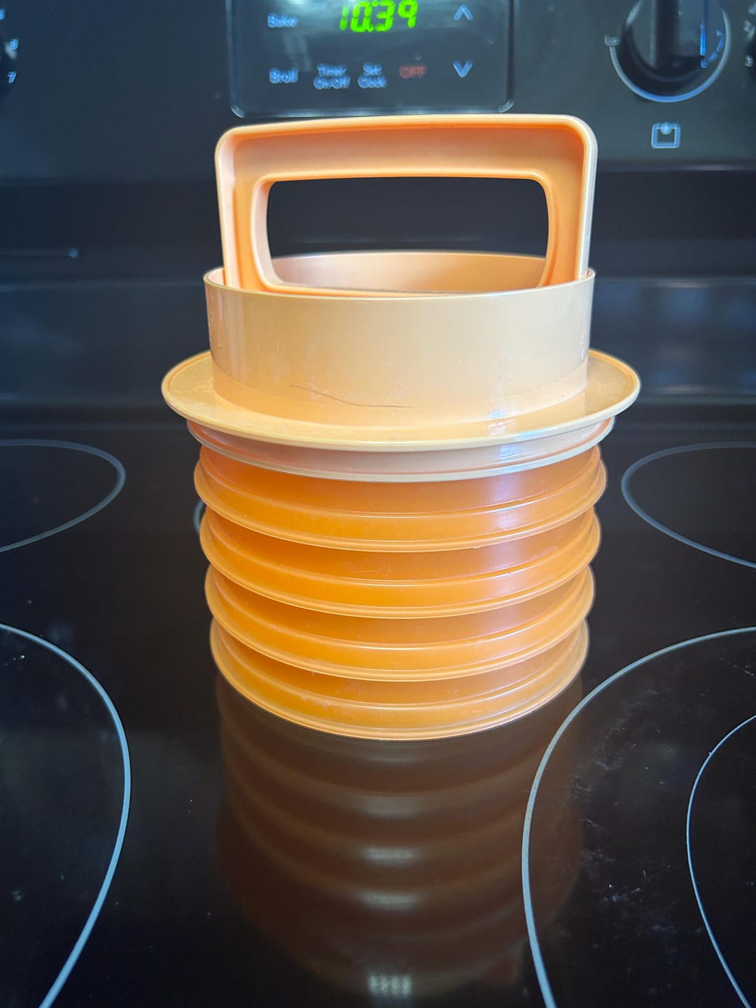 Vintage Tupperware Hamburger Press & Keepers ORANGE - Etsy