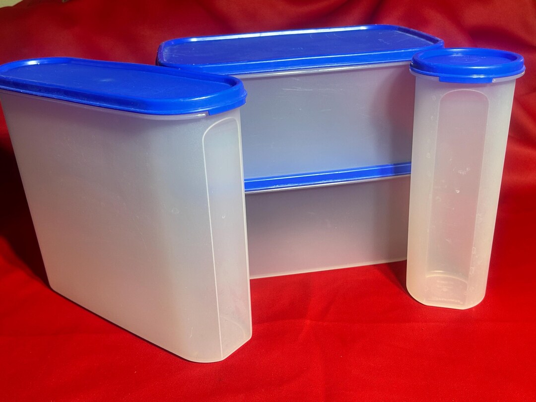 Tupperware Large Modular Mates Blue Set - Etsy