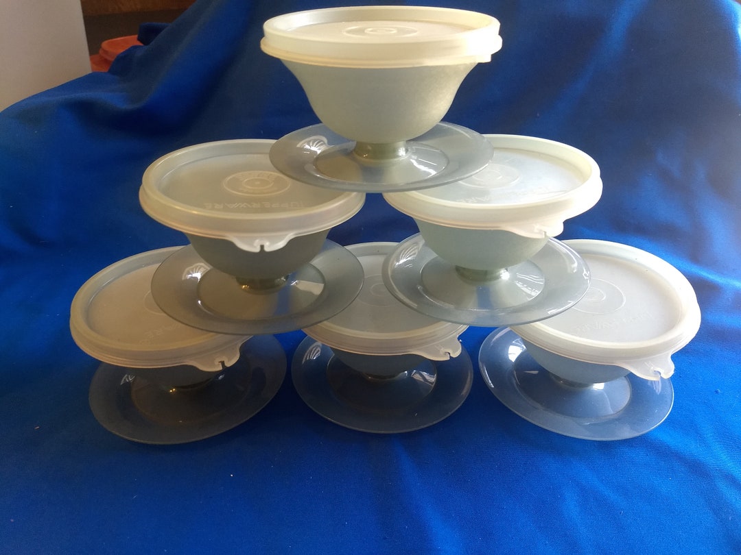 Tupperware Dessert Cups With Lids Smokey Gray - Etsy