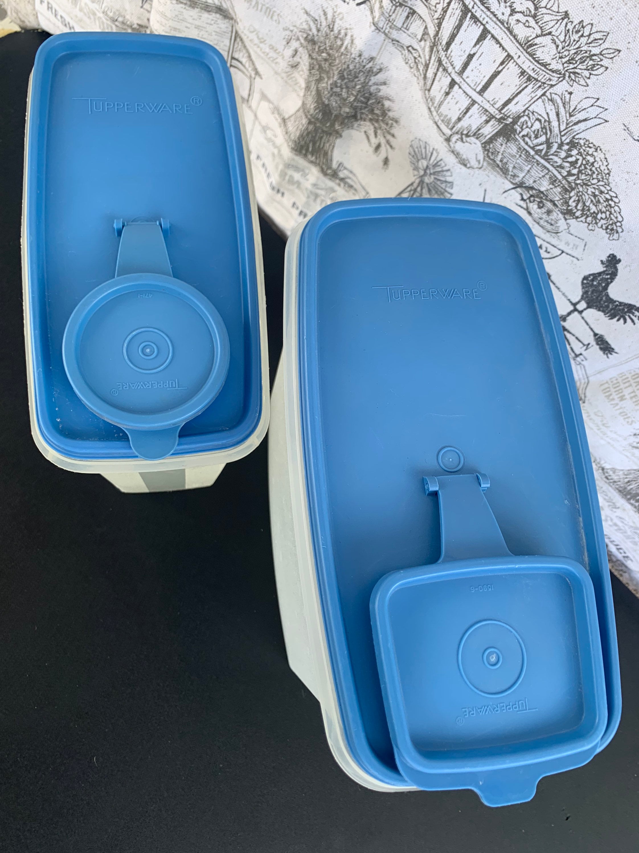 Tupperware Blue Cereal Container Lot 2 - Etsy