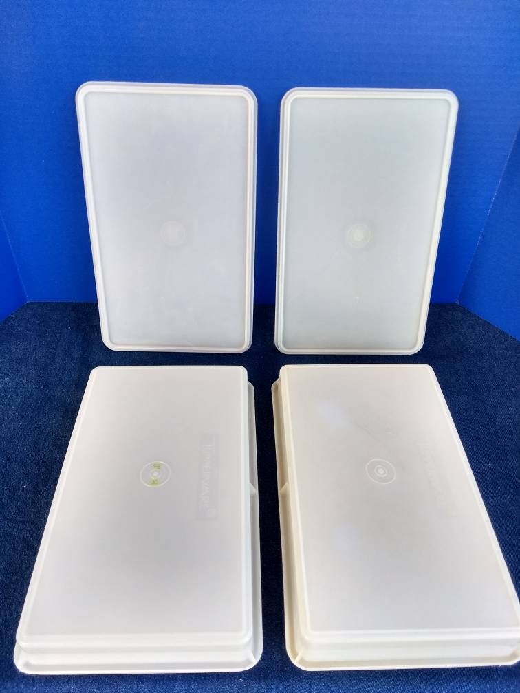 2 Vintage Tupperware Rectangular Flat Storage Keepers 794 - Etsy
