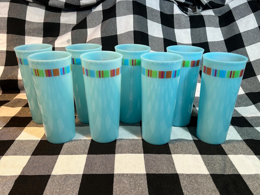 Tupperware Printed 16 Oz Tumbler Glasses Blue - Etsy