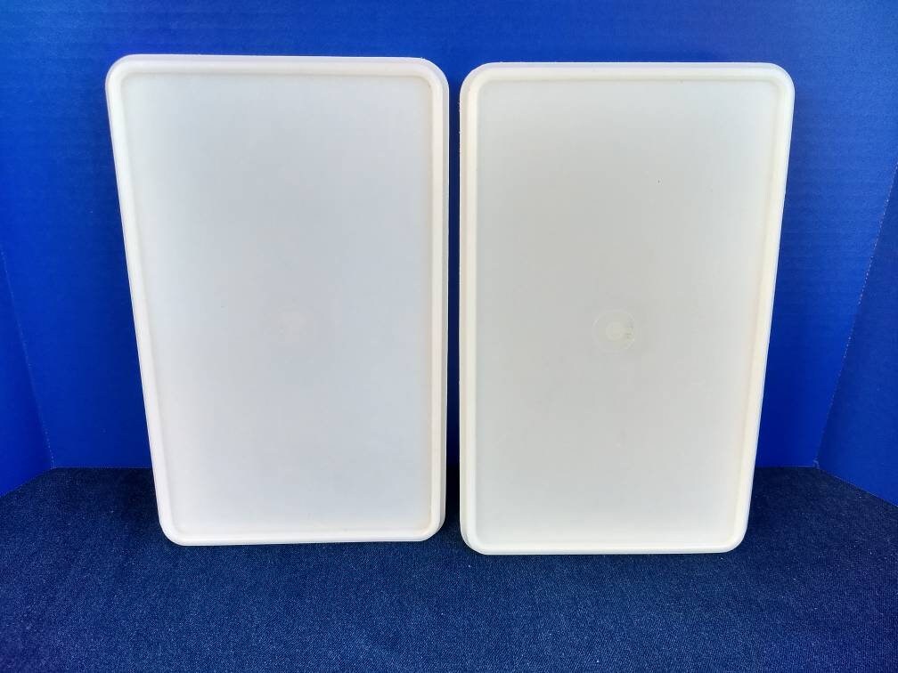 2 Vintage Tupperware Rectangular Flat Storage Keepers 794 - Etsy