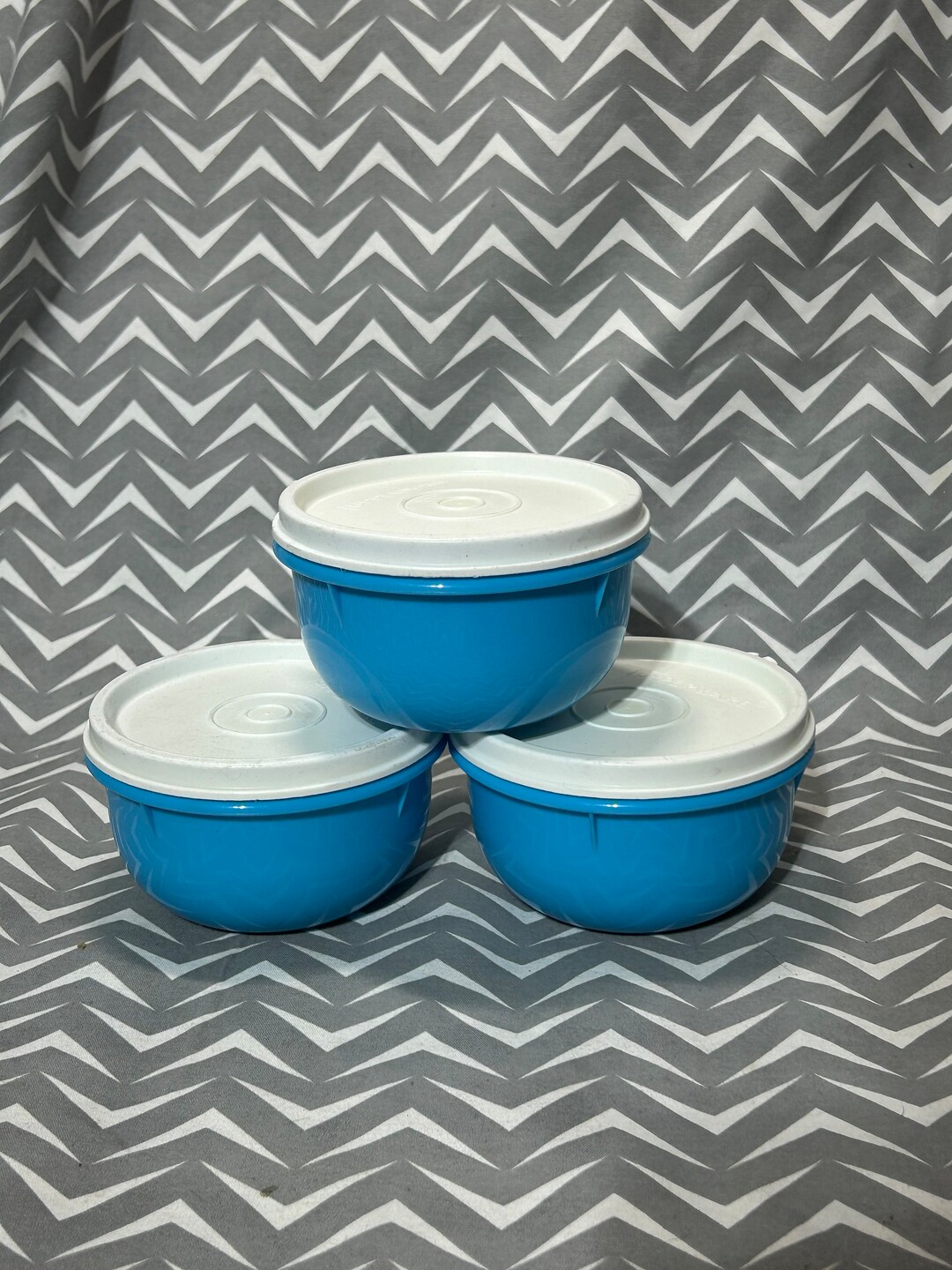 Tupperware Snack Bowls Blue (3) - Etsy