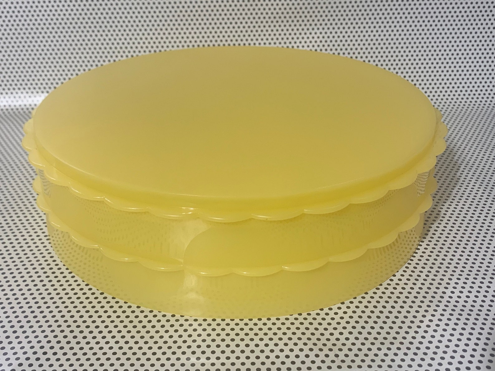 Tupperware Yellow Pie Stacker Cake Stand - Etsy