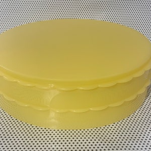 Tupperware Yellow Pie Stacker Cake Stand - Etsy