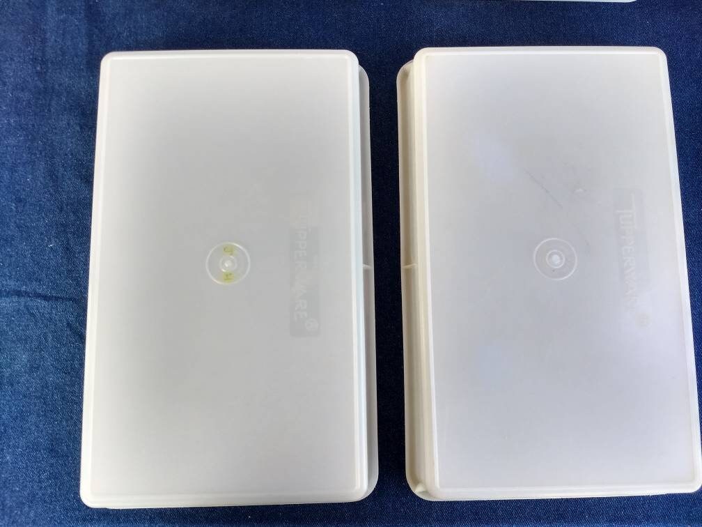 2 Vintage Tupperware Rectangular Flat Storage Keepers 794 - Etsy