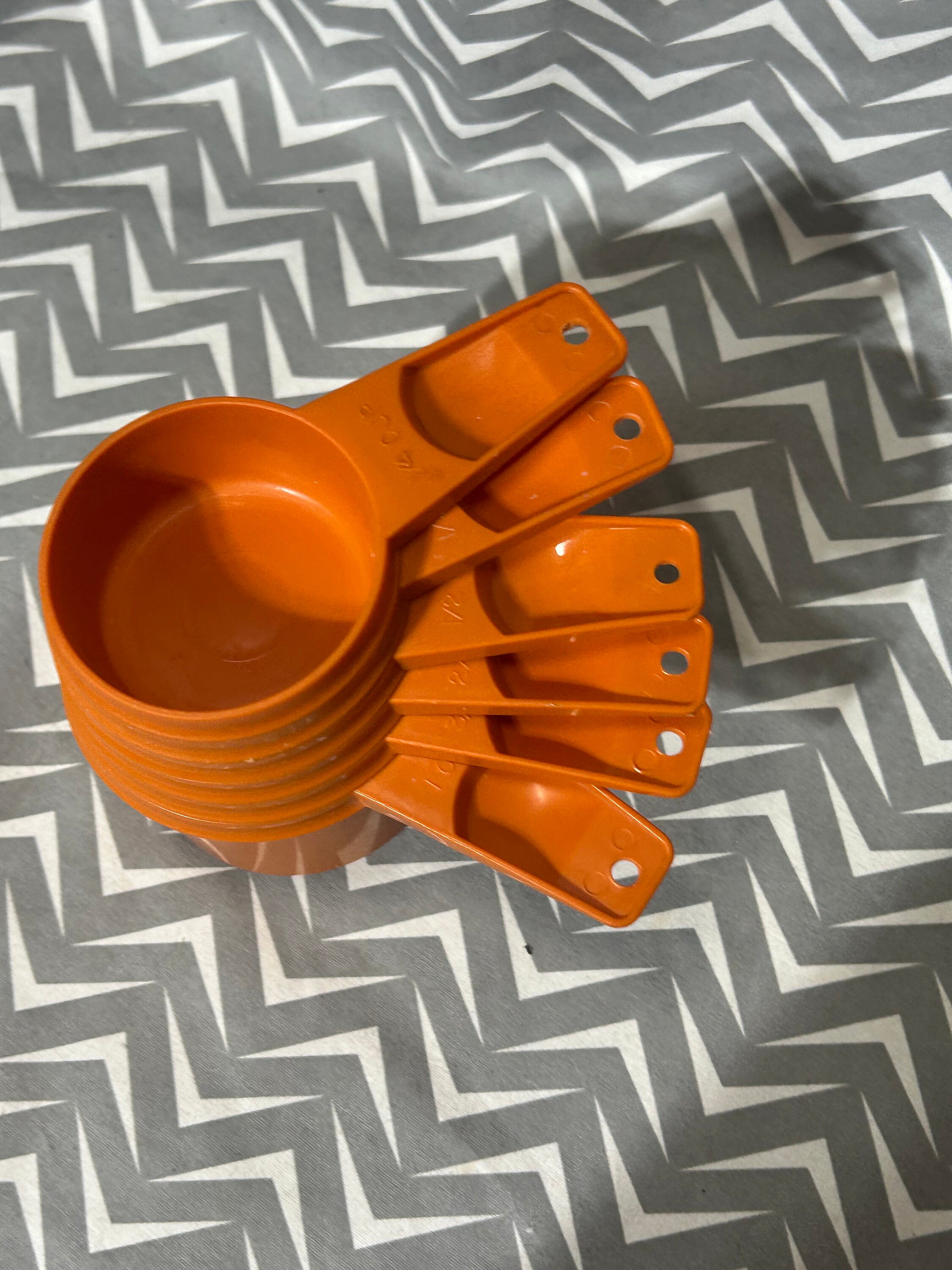 Vintage Tupperware Orange Measuring Cups - Etsy