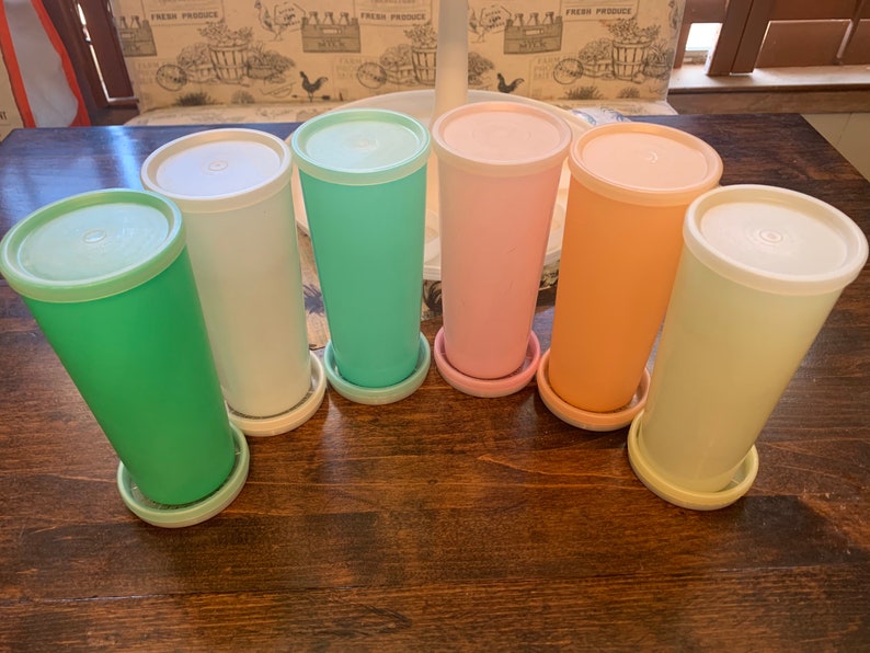 Vintage Tupperware Carousel Caddy W/ Tumblers and Coasters - Etsy