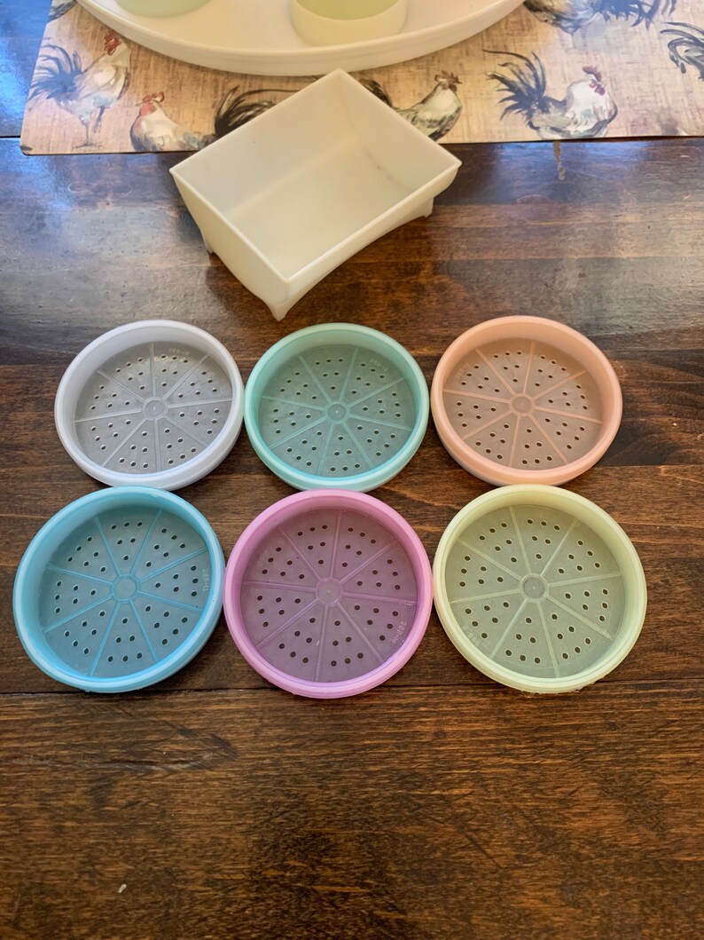 Vintage Tupperware Carousel Caddy W/ Tumblers and Coasters - Etsy