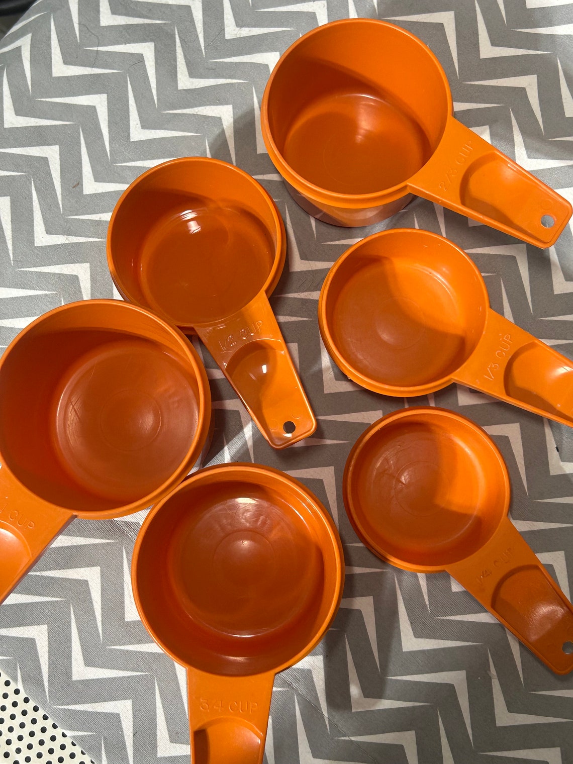 Vintage Tupperware Orange Measuring Cups - Etsy