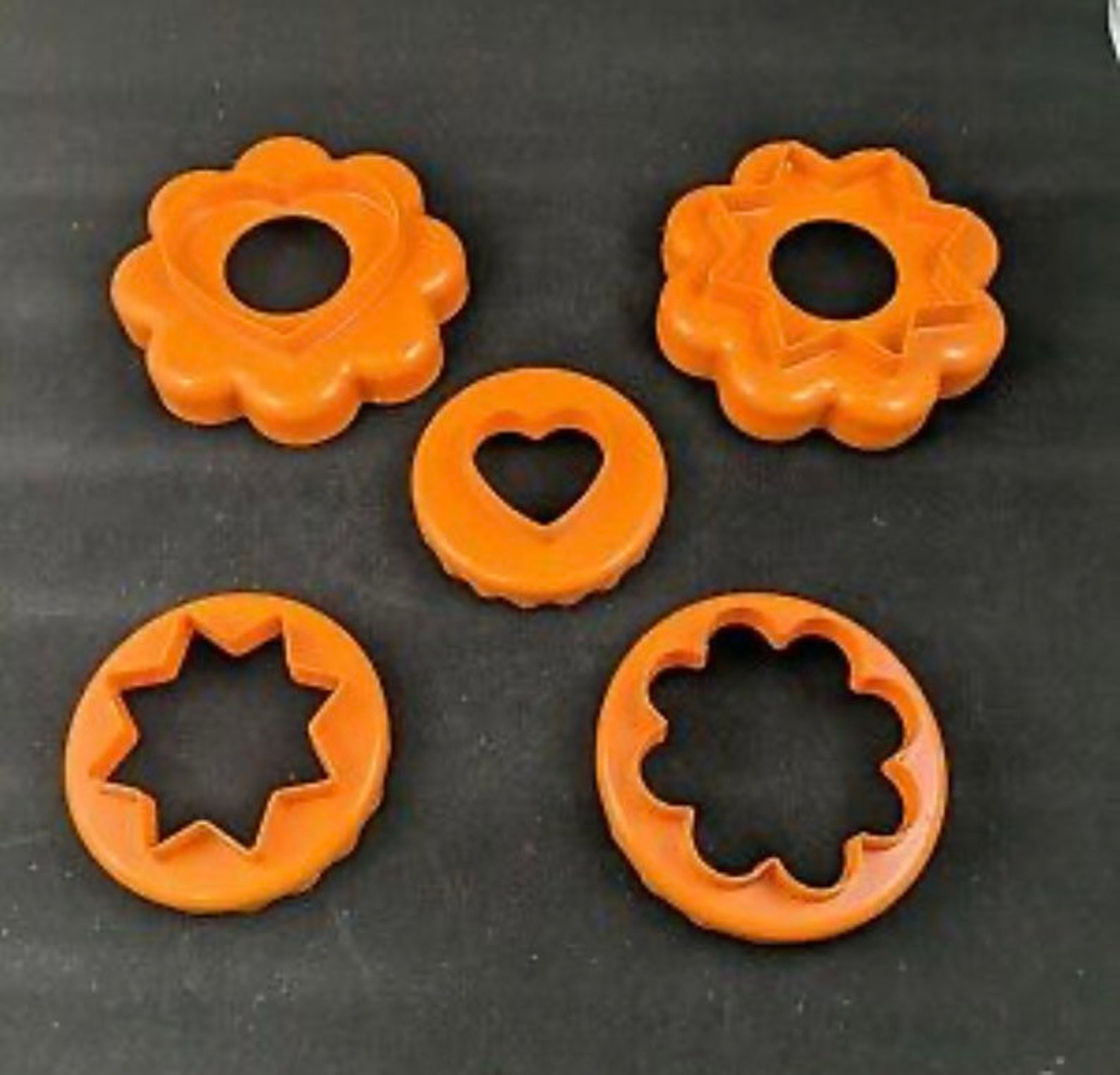 Vintage Orange Tupperware Cookie Cutter Set - Etsy