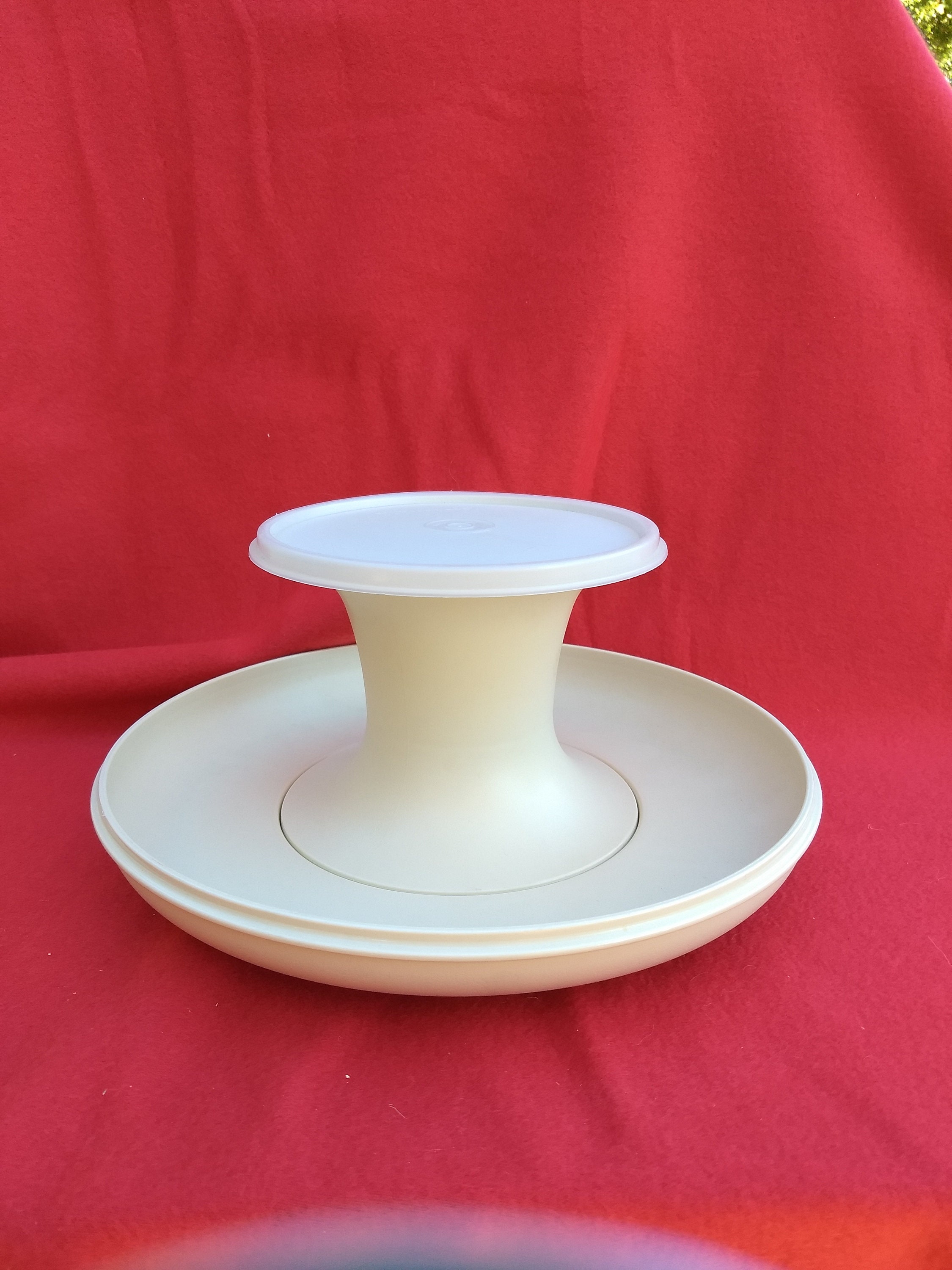Tupperware Take It All Cake Plate Chip Dip Server - Etsy