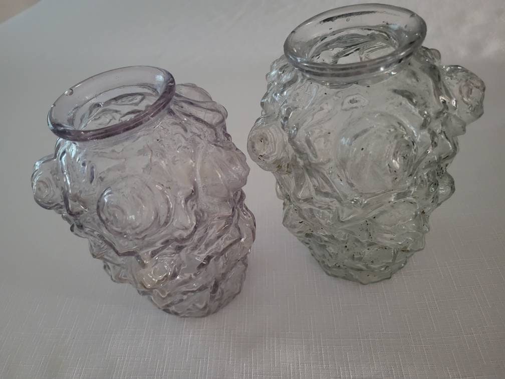 Two Goofus Glass Vases - Etsy