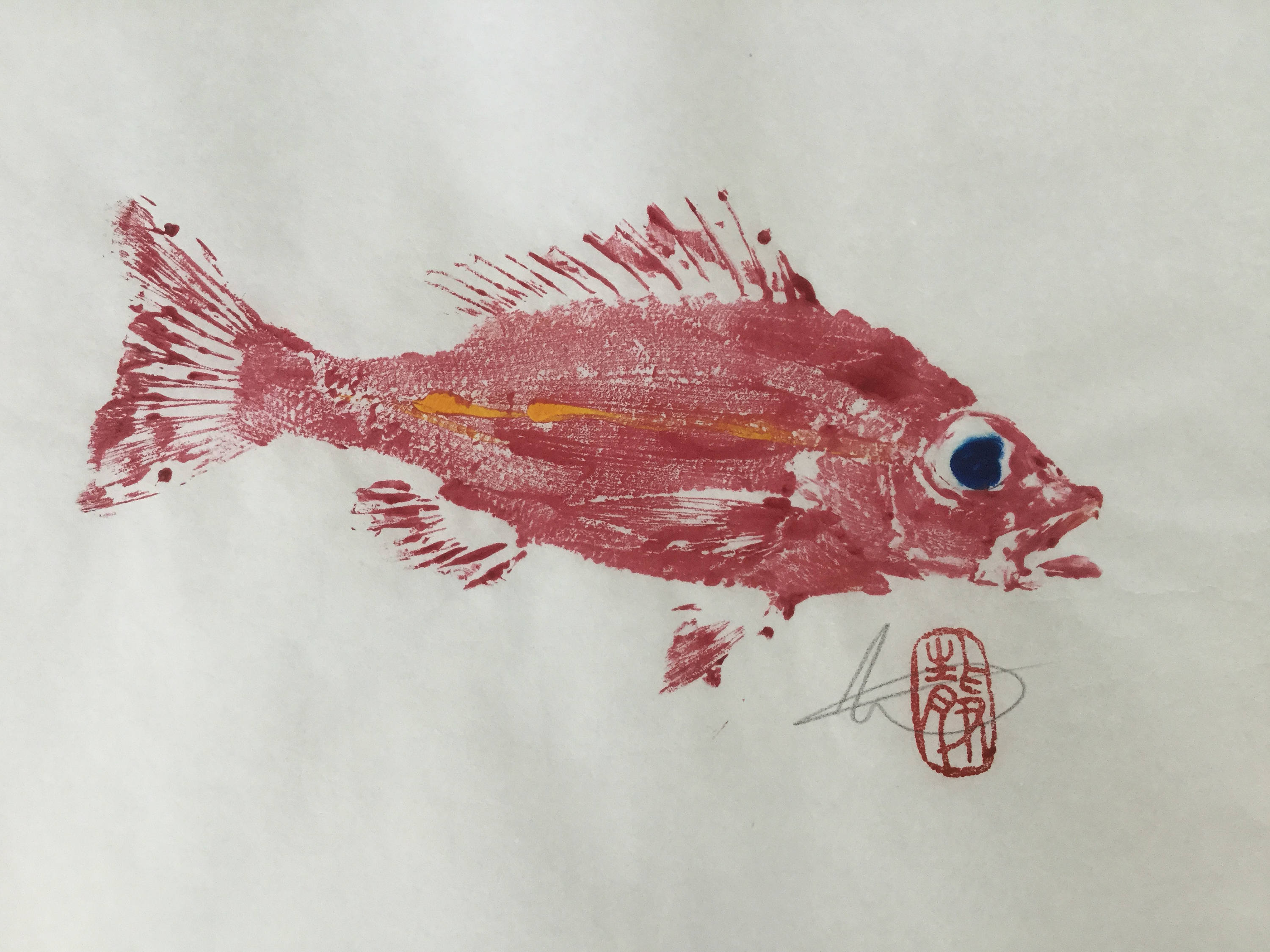 Rose snapper/gyotaku/fish rubbings/coastal living art/gift | Etsy