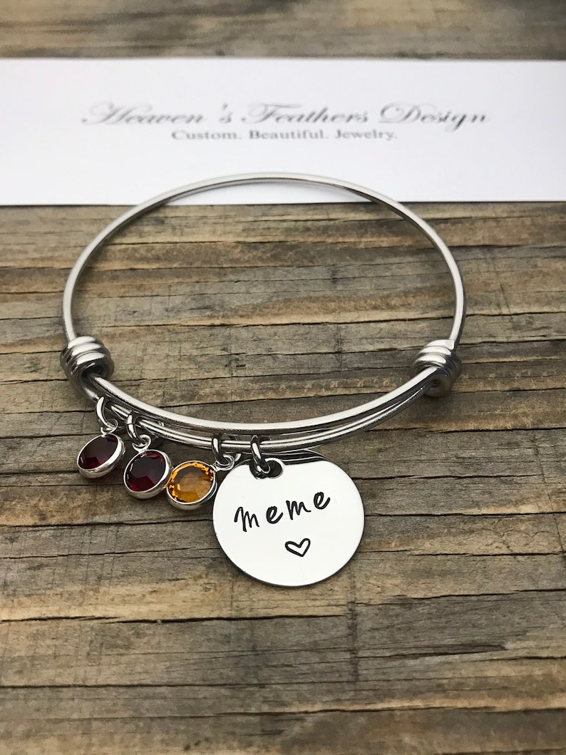 Personalized Meme Bracelet Birthstone Bracelet | Etsy