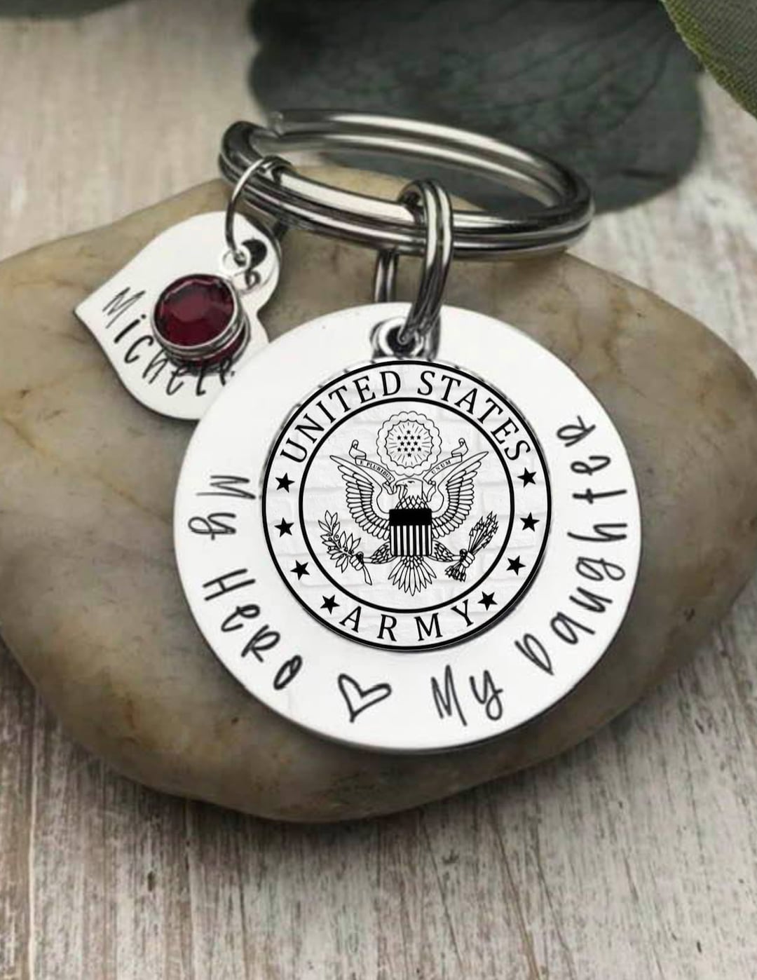 Army Mom Necklace, My Hero My Daughter, Key Chain, U.S. Army Mom ...