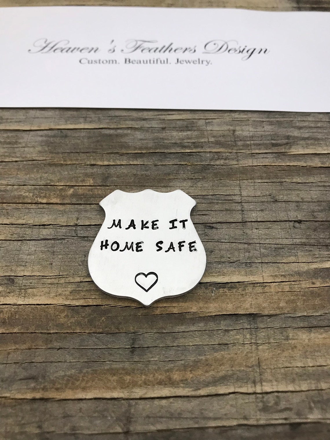 Police Badge Token With Case-make It Home Safe, Police Officer, Thin ...